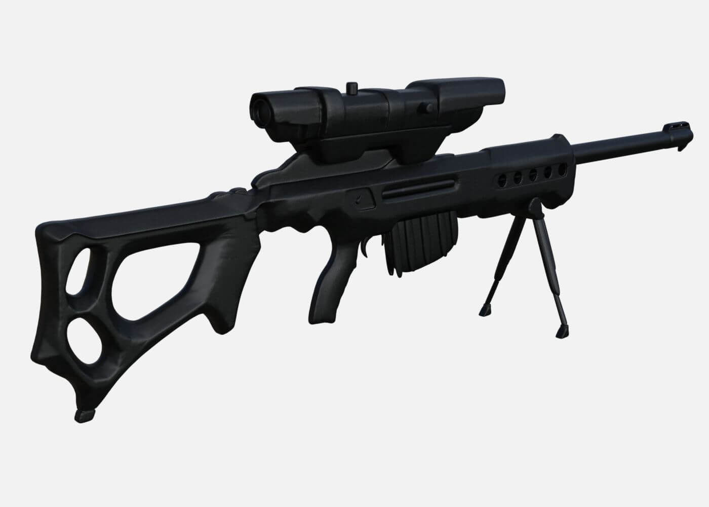 A realistic sniper rifle 3D model animated | CGTrader