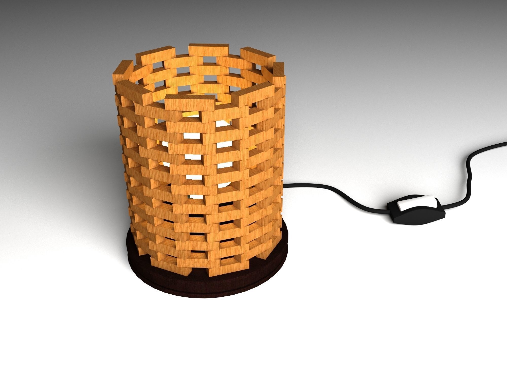 Parametric wood lamp 3D model | CGTrader