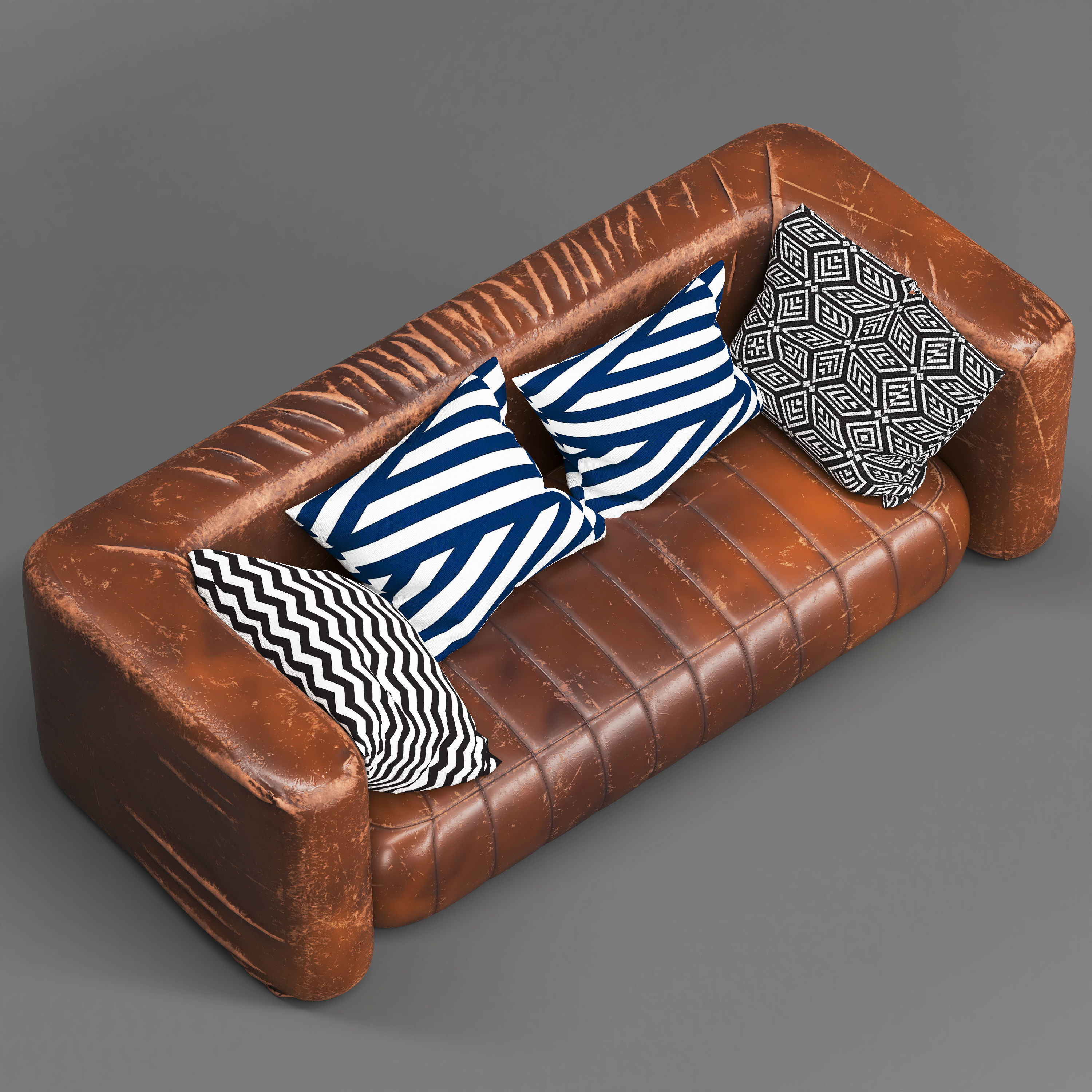 moddox leather sofa free 3D model | CGTrader