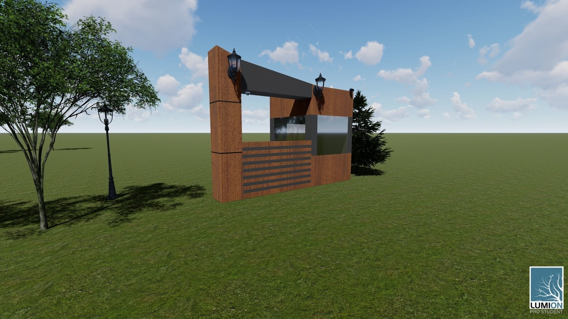 Gate with security 3D model animated | CGTrader
