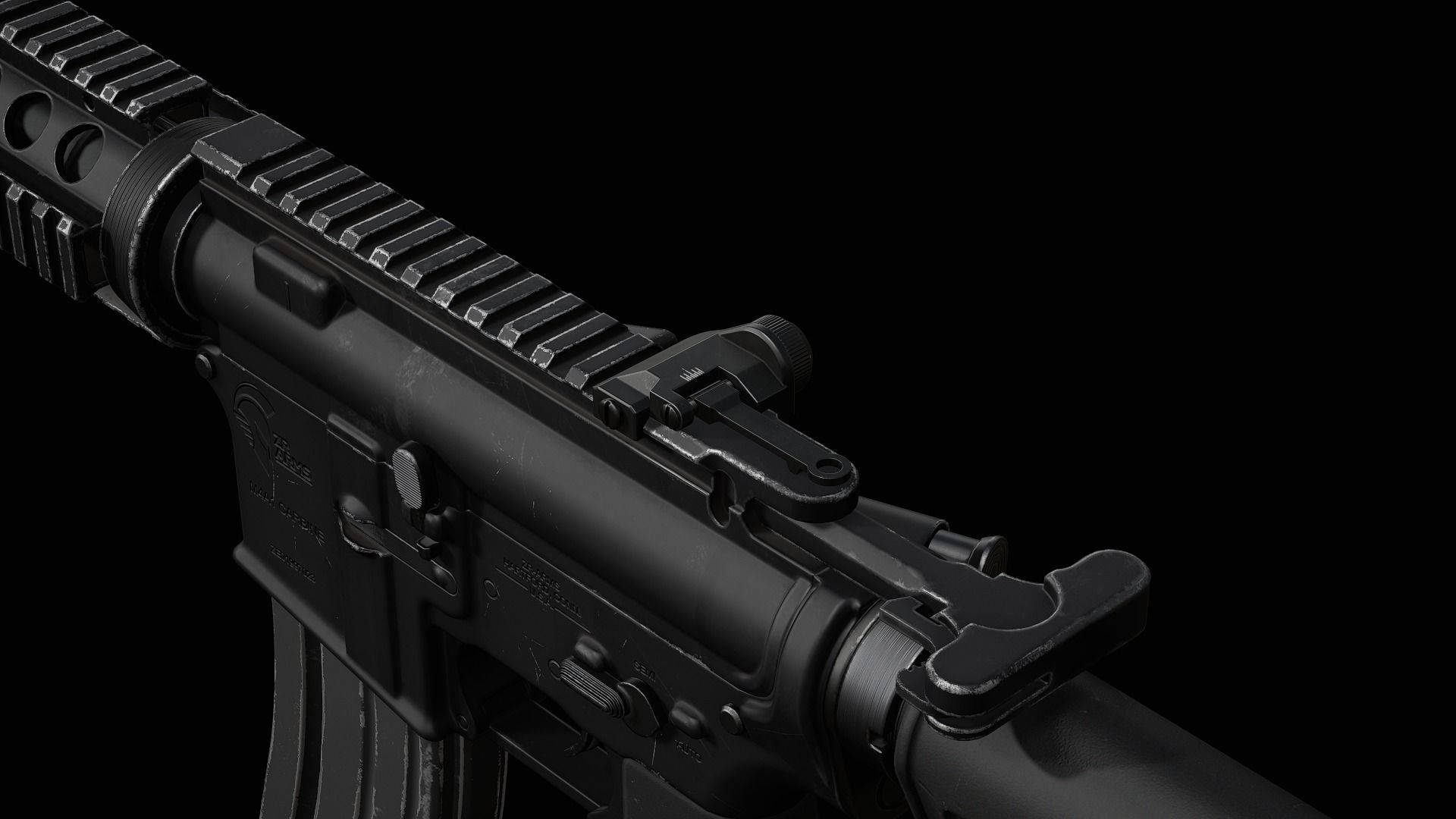 3D model M4-SBR VR / AR / low-poly | CGTrader