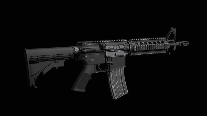 3D model M4-SBR ar - rifle VR / AR / low-poly | CGTrader