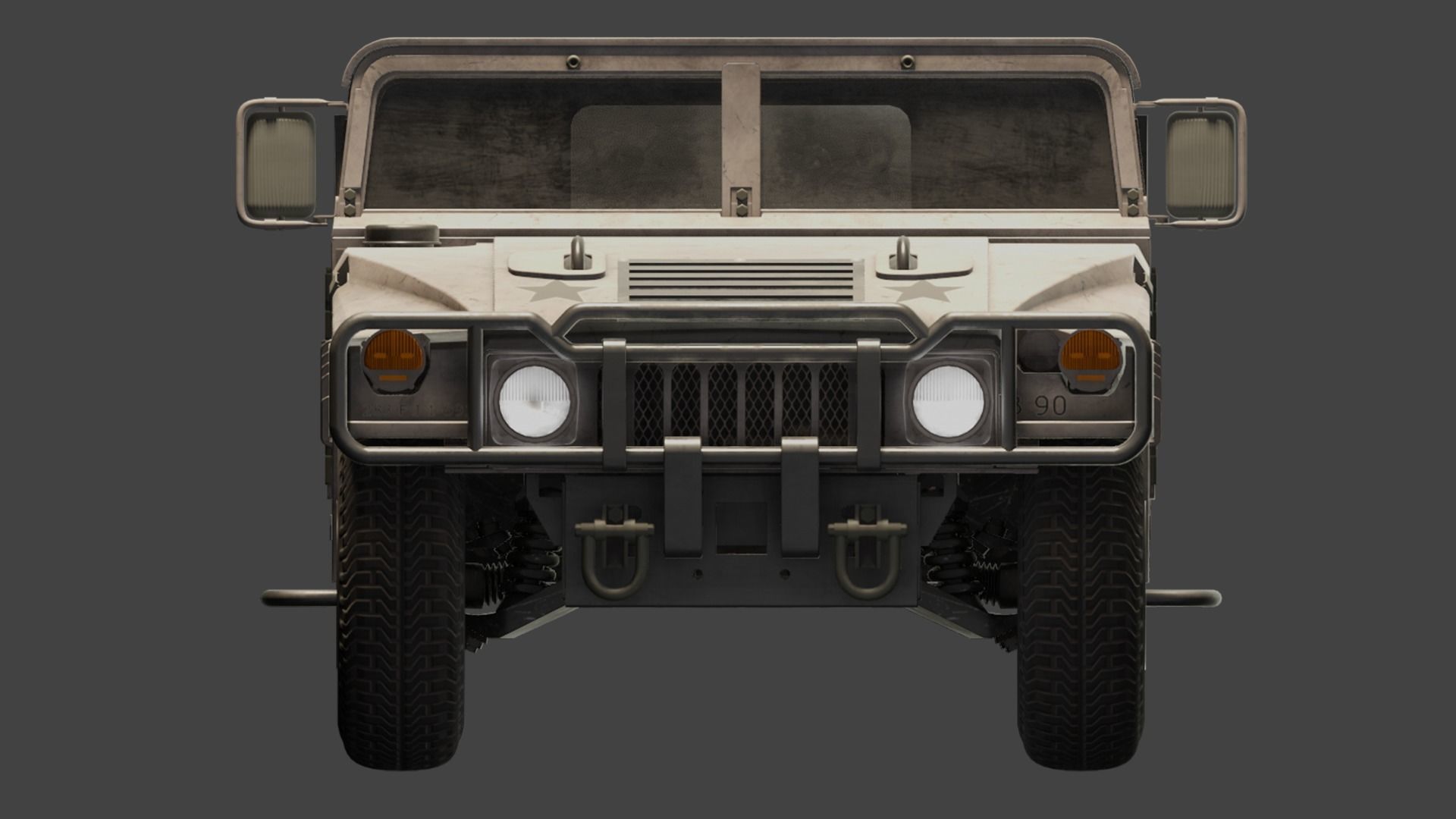 3D model HUMMER - Humvee Low-poly model Game ready for Unity or Unreal ...