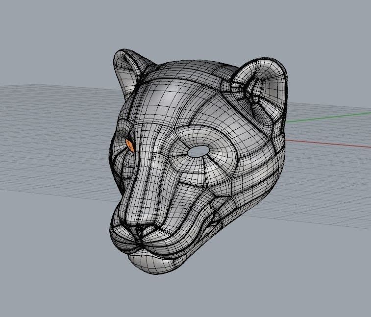 Panther head blend obj ztl 3dm 3D model | CGTrader