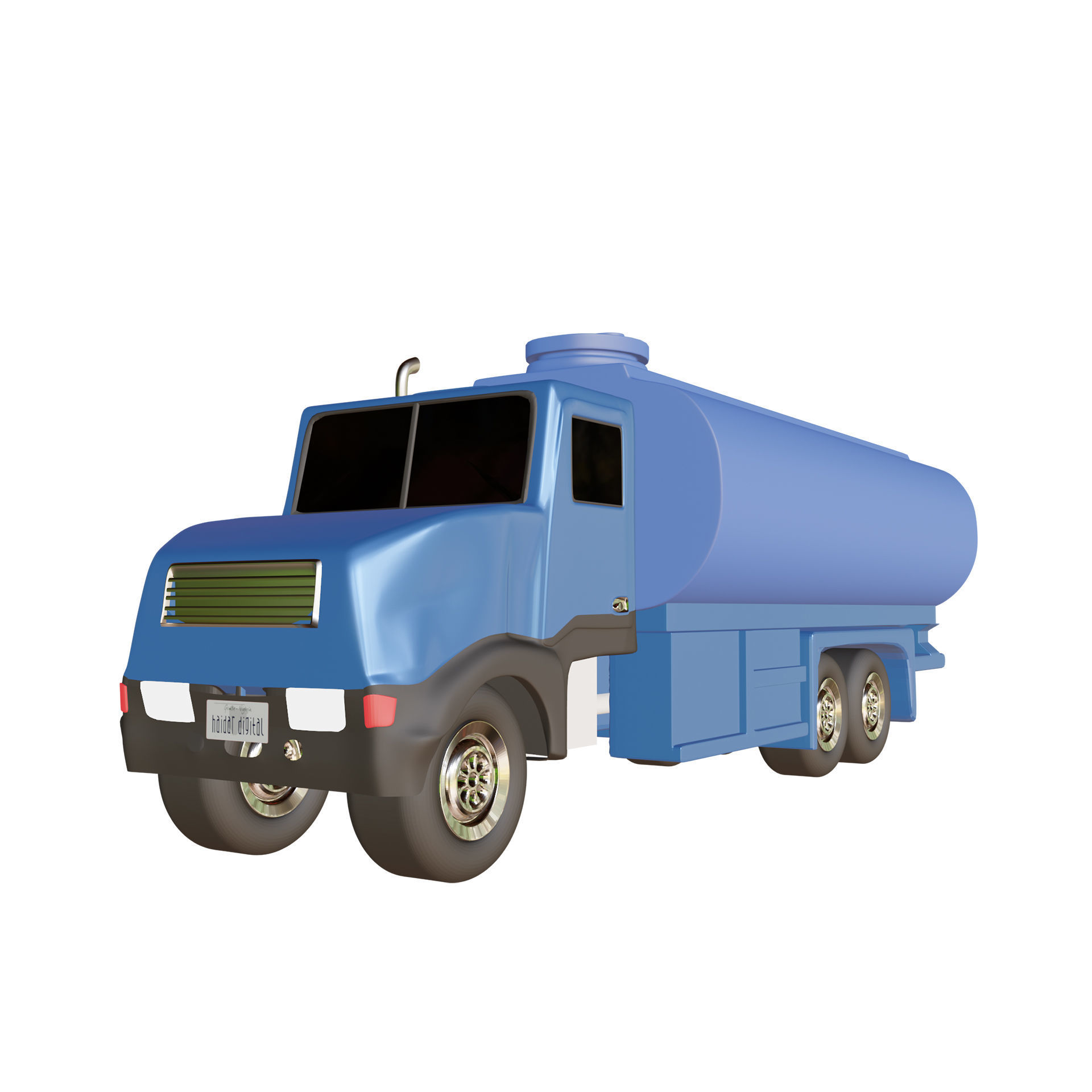 Short Oil Truck 3D model | CGTrader