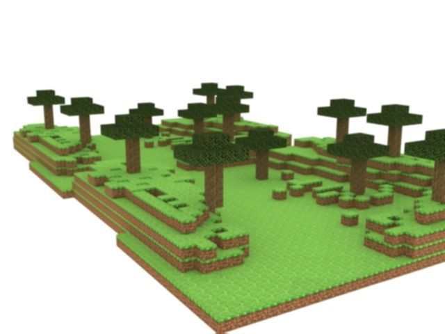 Minecraft world - Game ready 3D model | CGTrader