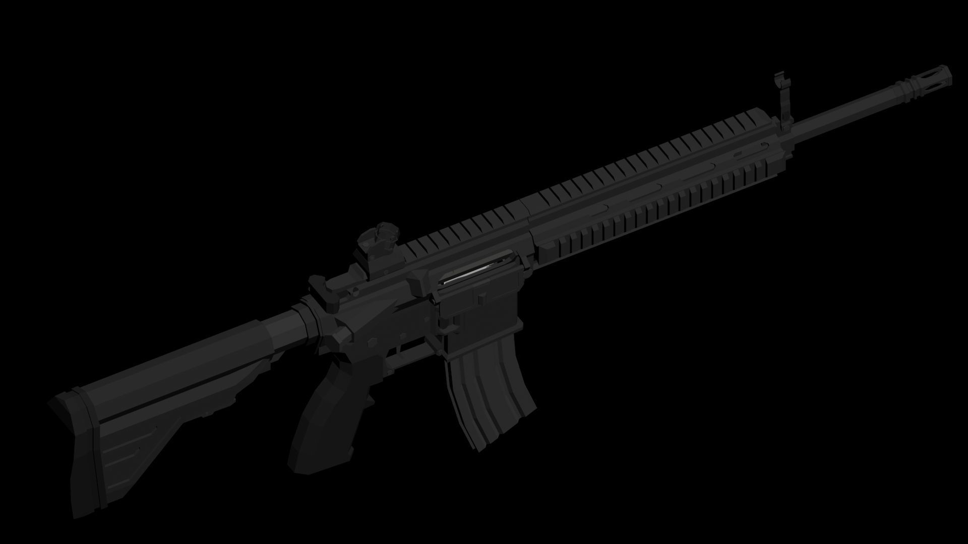 3D model Low-poly M416 VR / AR / low-poly | CGTrader