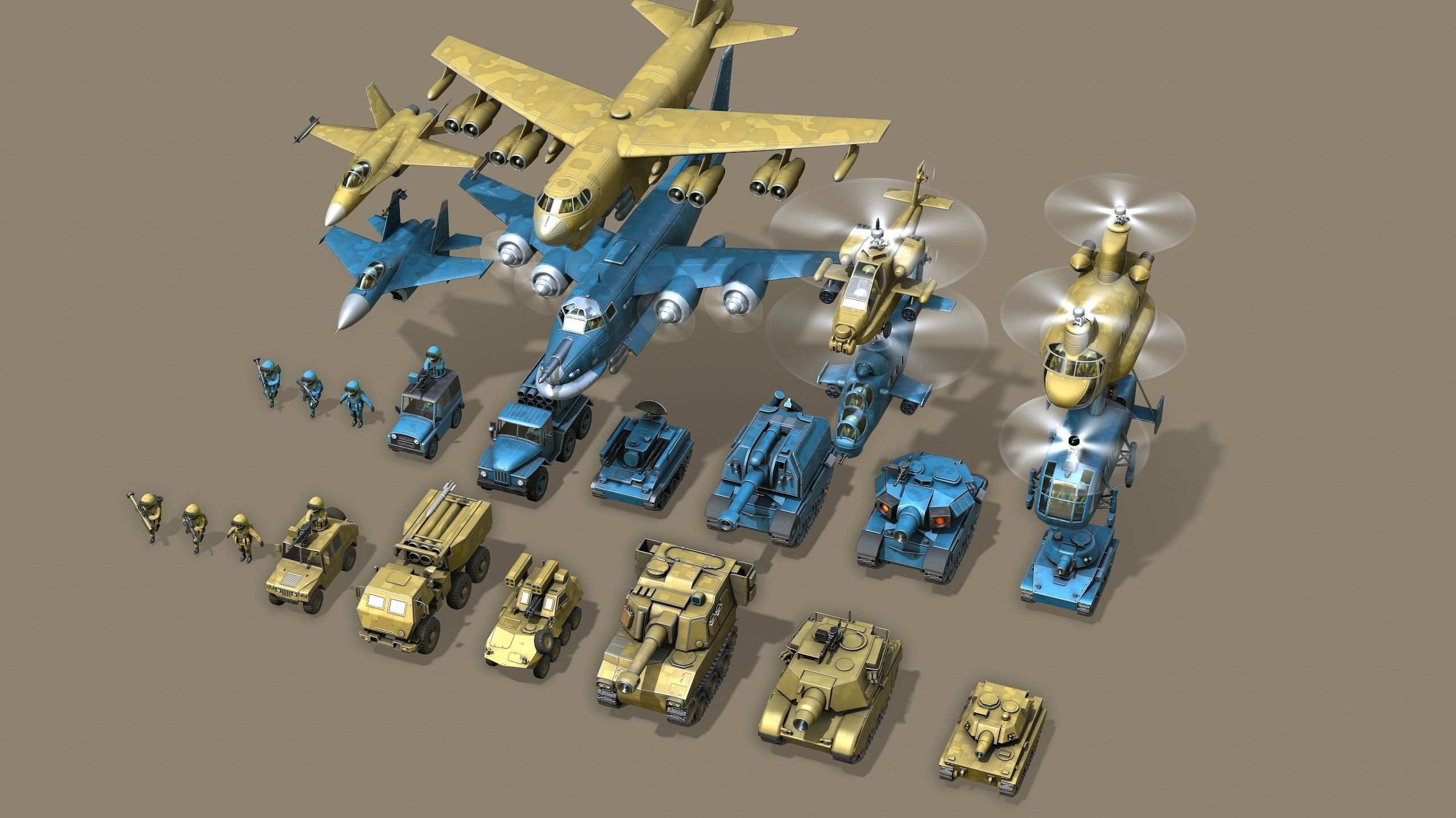 3D model Cartoon army Low Poly VR / AR / low-poly | CGTrader