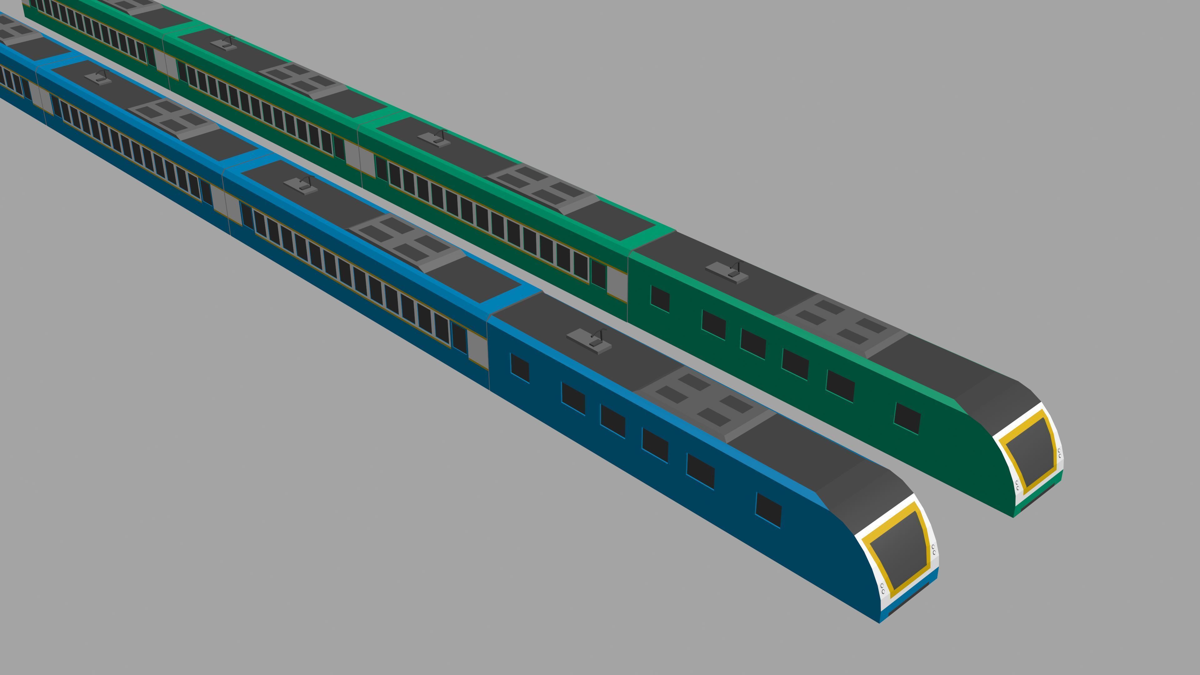 3D model Low Poly Train pack VR / AR / low-poly | CGTrader