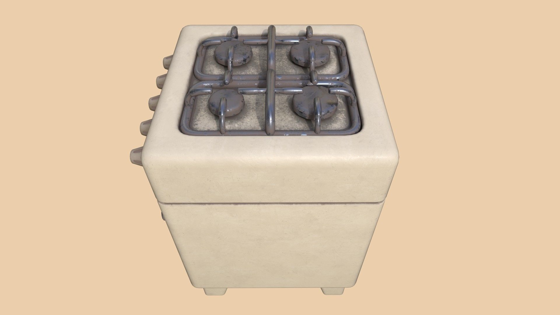 3D model Simple Stylized Low-poly Oven - 3 texture sets VR / AR / low ...