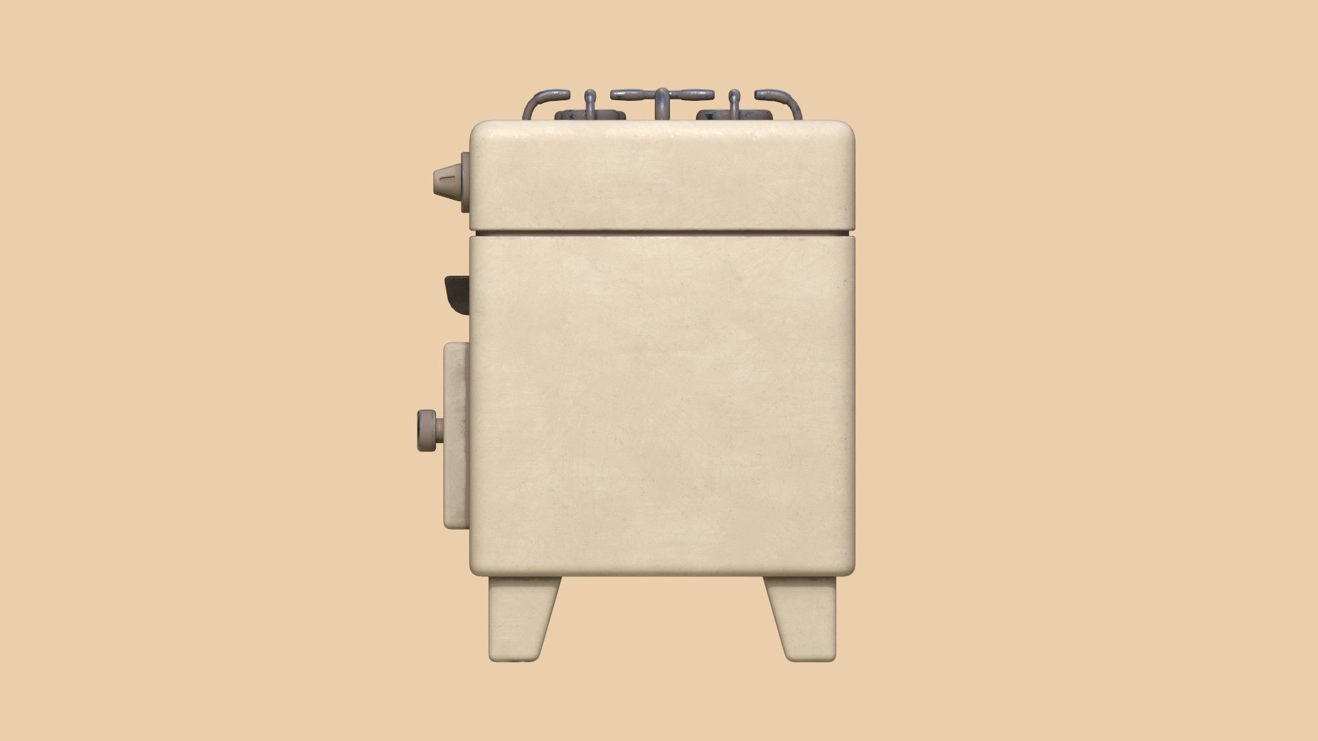 3D model Simple Stylized Low-poly Oven - 3 texture sets VR / AR / low ...