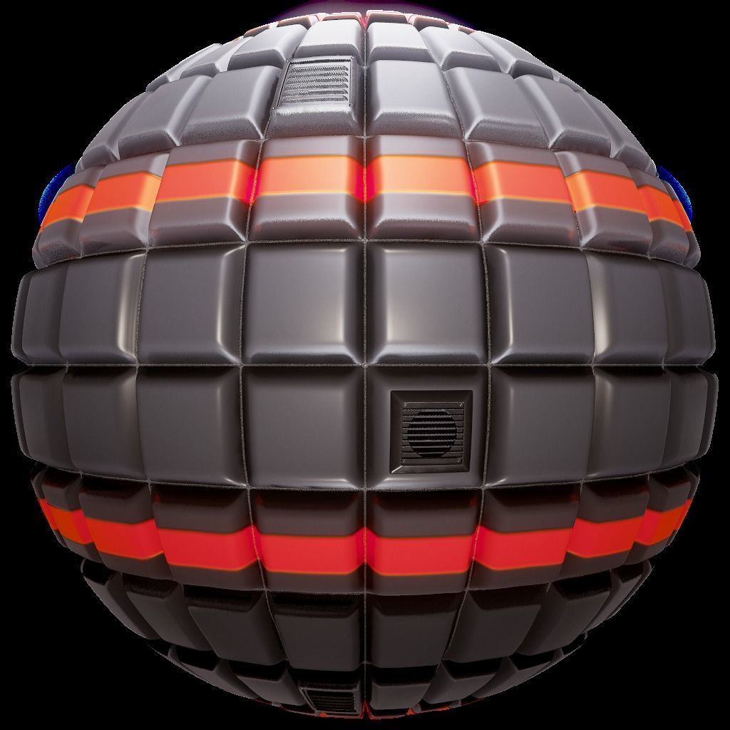3D asset PBR Seamless Sci-Fi Texture 20 | CGTrader