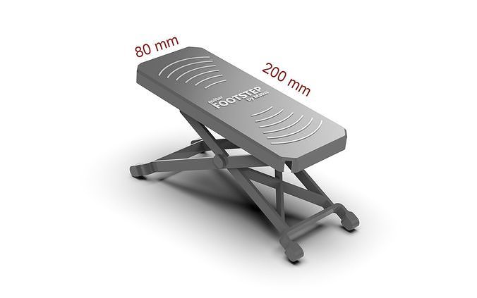 Guitar footstep 3D model 3D printable | CGTrader