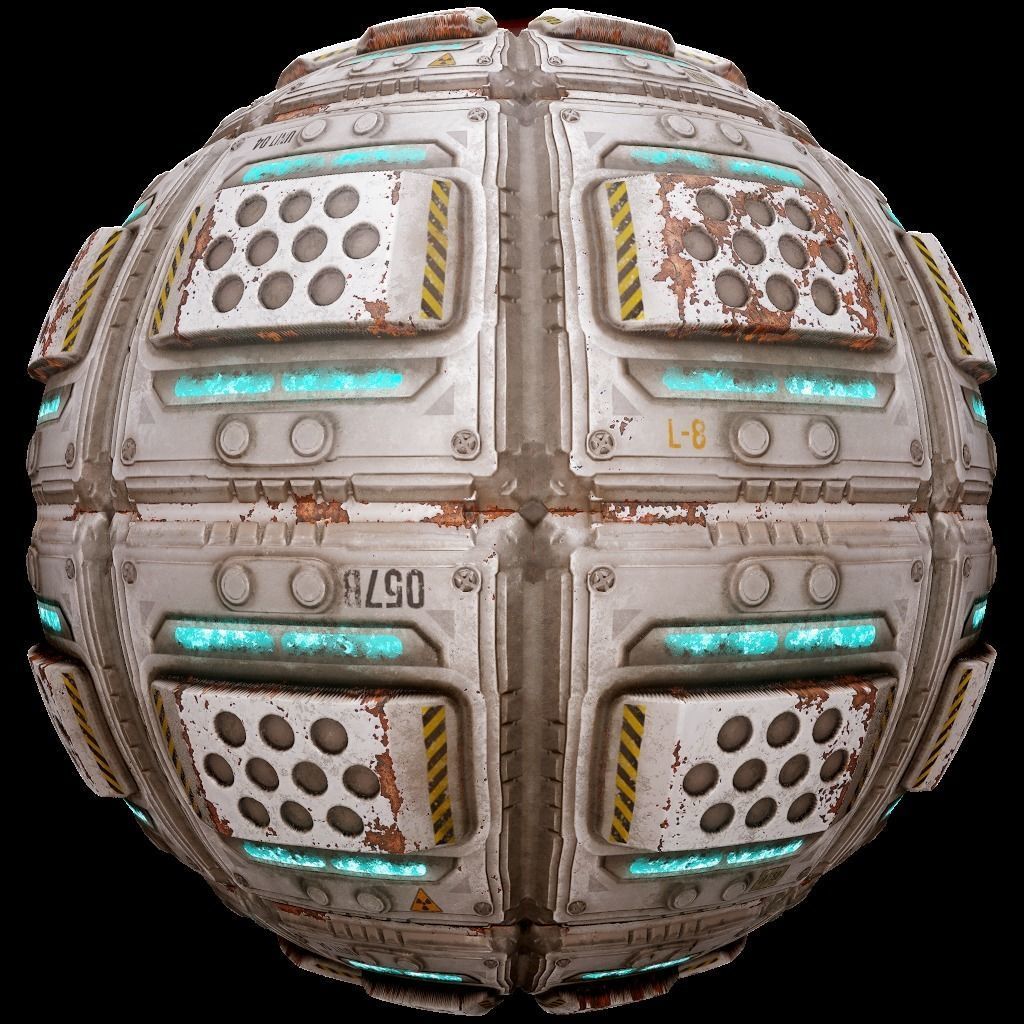 3D model PBR Seamless Sci-Fi Texture 53 VR / AR / low-poly | CGTrader