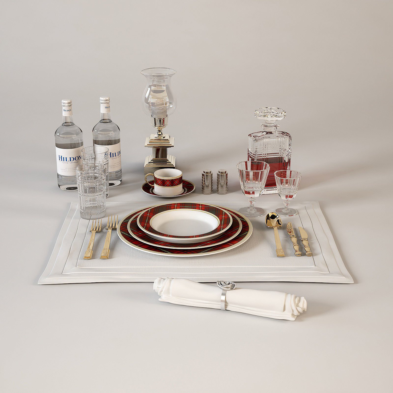 dinnerware 3D model | CGTrader