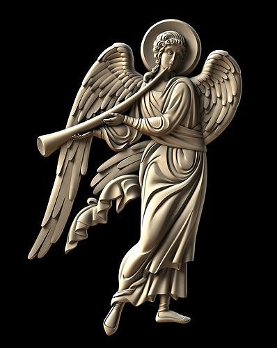angel with a pipe 3D model | CGTrader