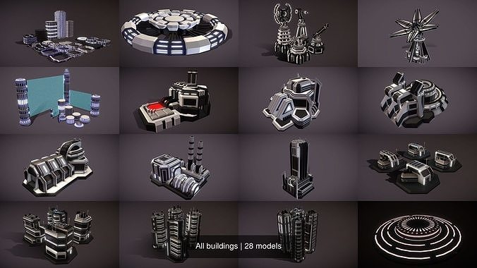 3D Model Collection All buildings VR / AR / low-poly | CGTrader