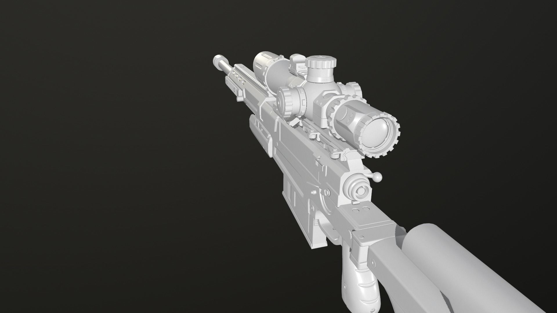 Sniper AX-50 High Poly 3D model rigged | CGTrader