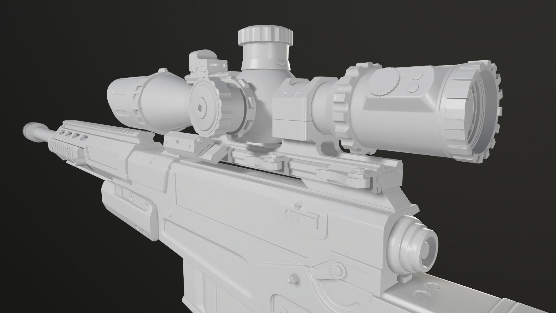 Sniper AX-50 High Poly 3D model rigged | CGTrader