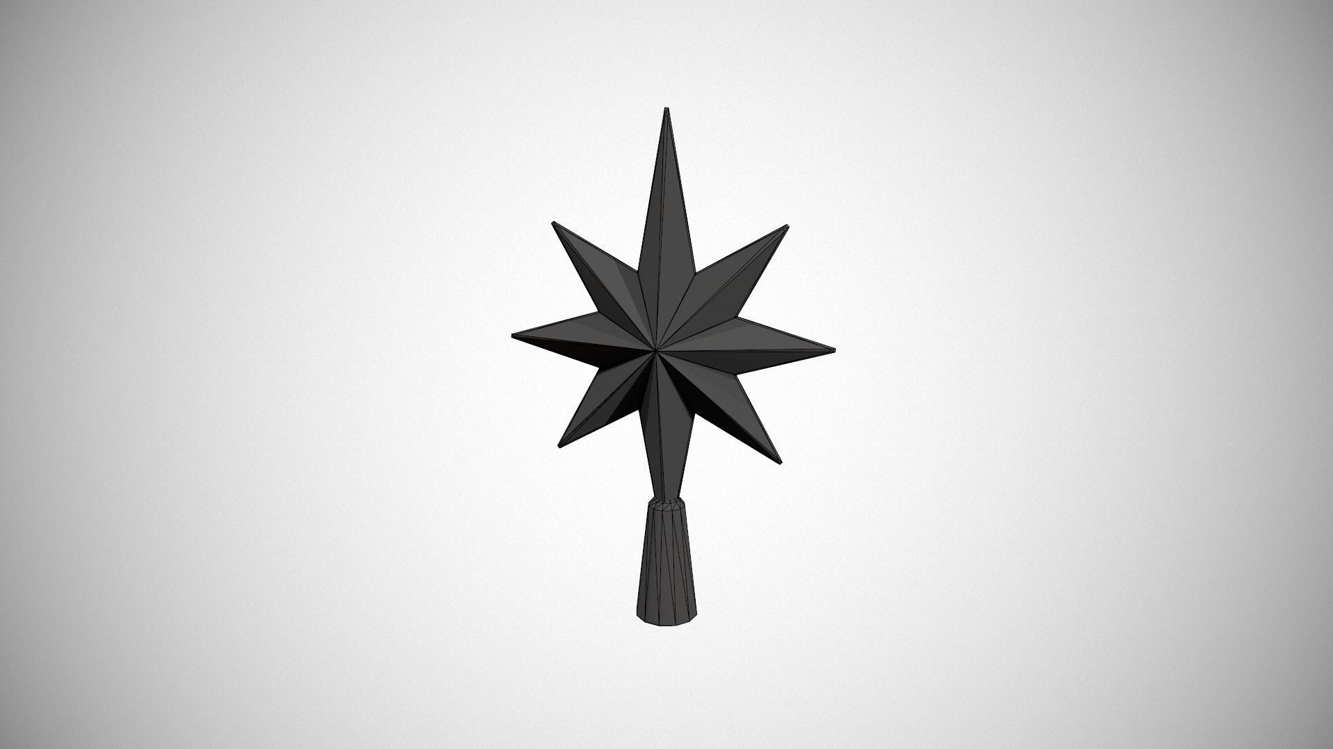 3D model Glittery Blue Star Tree Topper VR / AR / low-poly | CGTrader