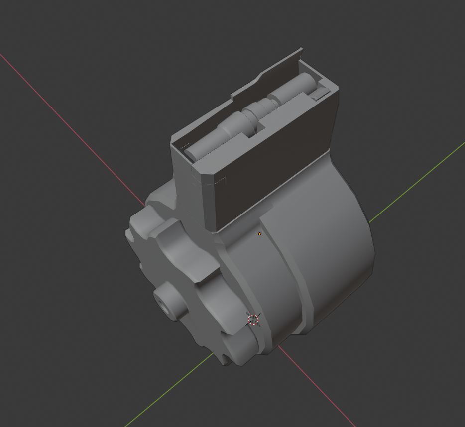 3D model X FAL 50 Round Drum Magazine For 308 Rifles Low Poly PBR VR ...