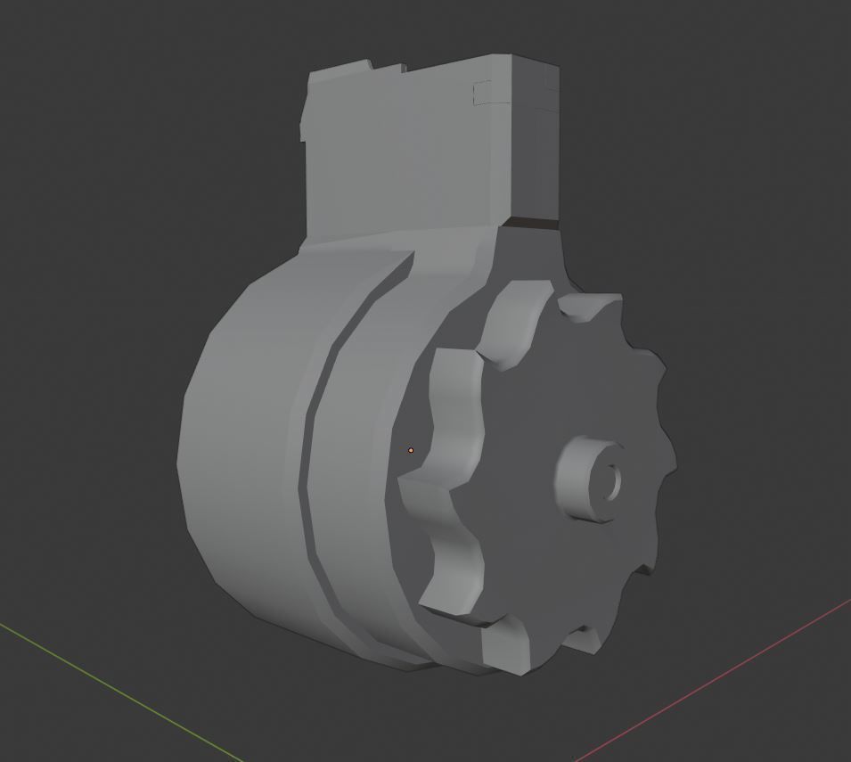 3D model X FAL 50 Round Drum Magazine For 308 Rifles Low Poly PBR VR ...