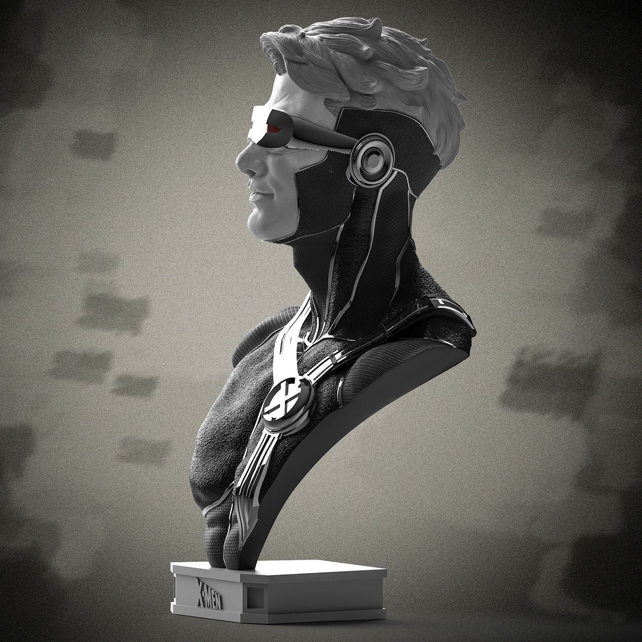 Cyclops X-Men Bust 3D model 3D printable | CGTrader