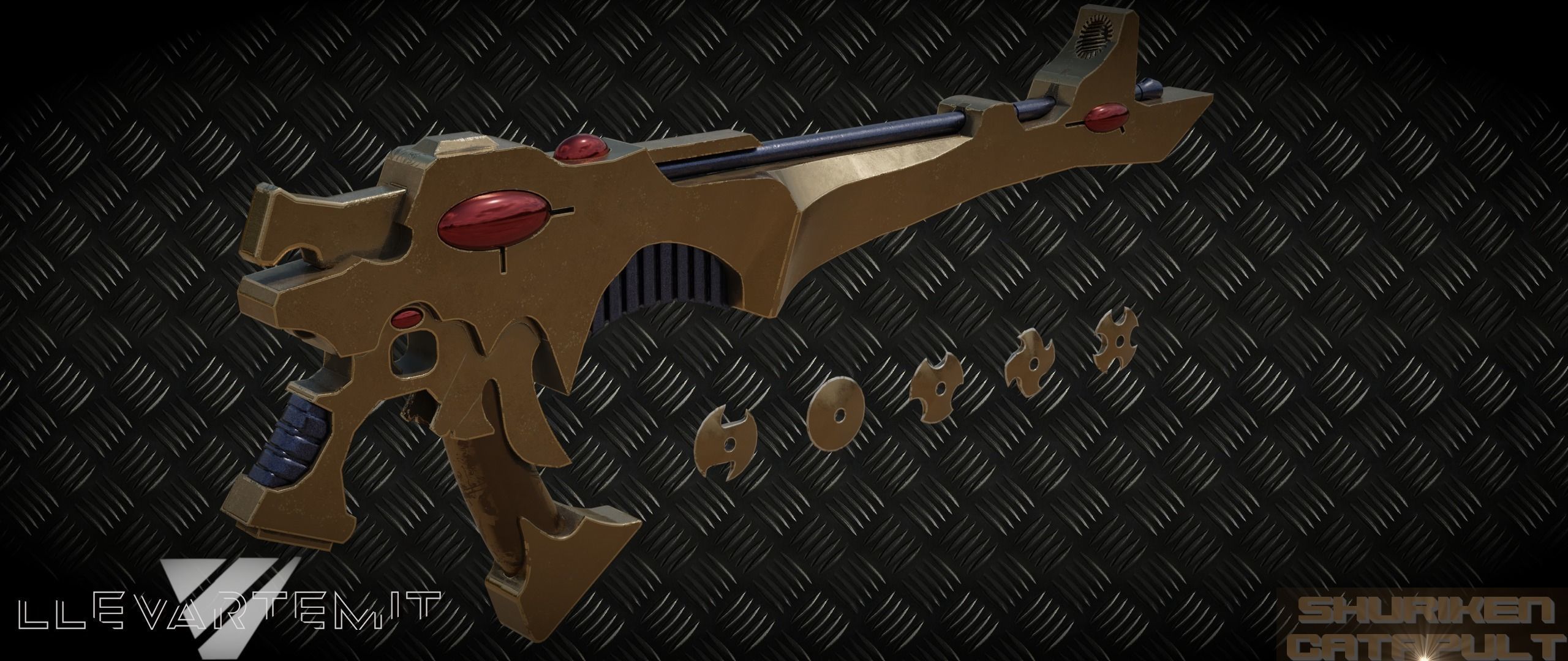 3D model Shuriken Catapult Warhammer 40000 Eldar VR / AR / low-poly ...