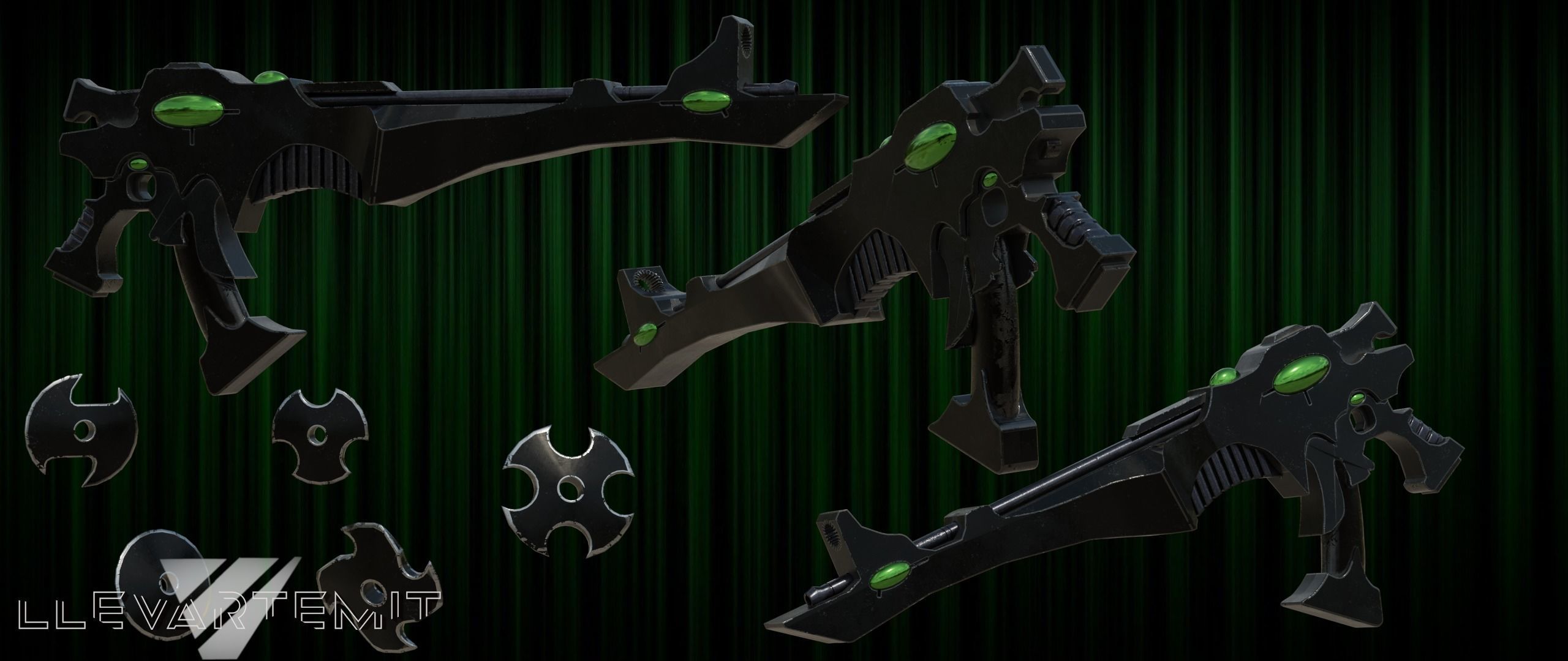3D model Shuriken Catapult Warhammer 40000 Eldar VR / AR / low-poly ...