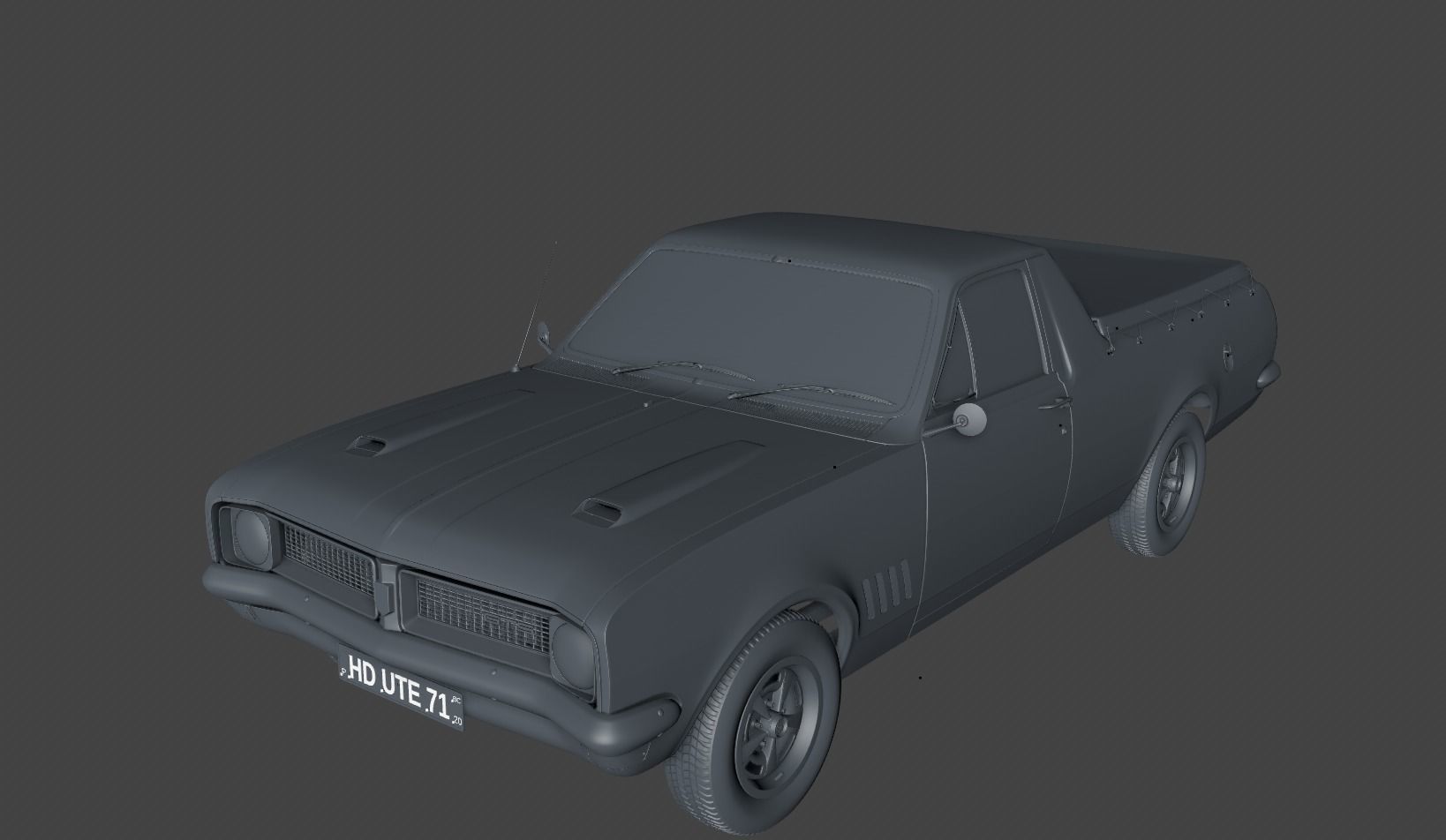 HOLDEN HG UTE GTS 1971 3D model | CGTrader