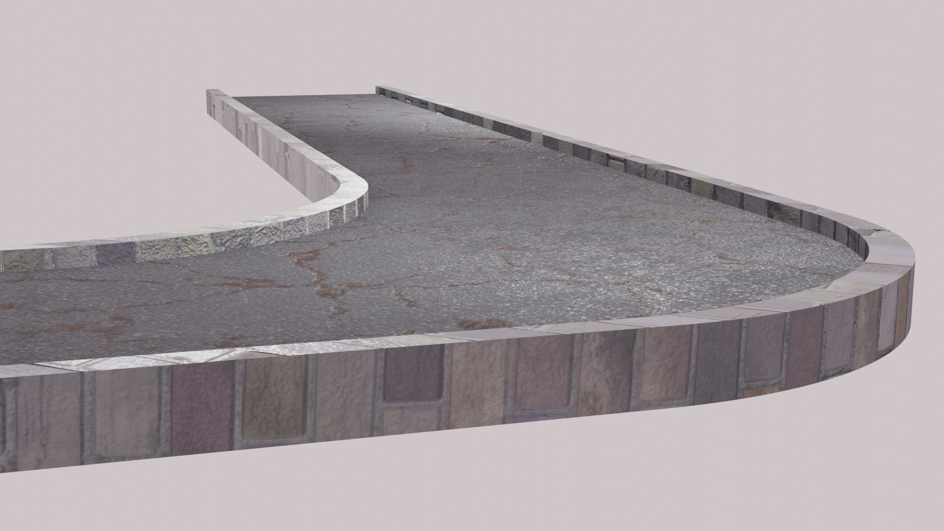 3D model Curved Road Bridge - Textured VR / AR / low-poly | CGTrader