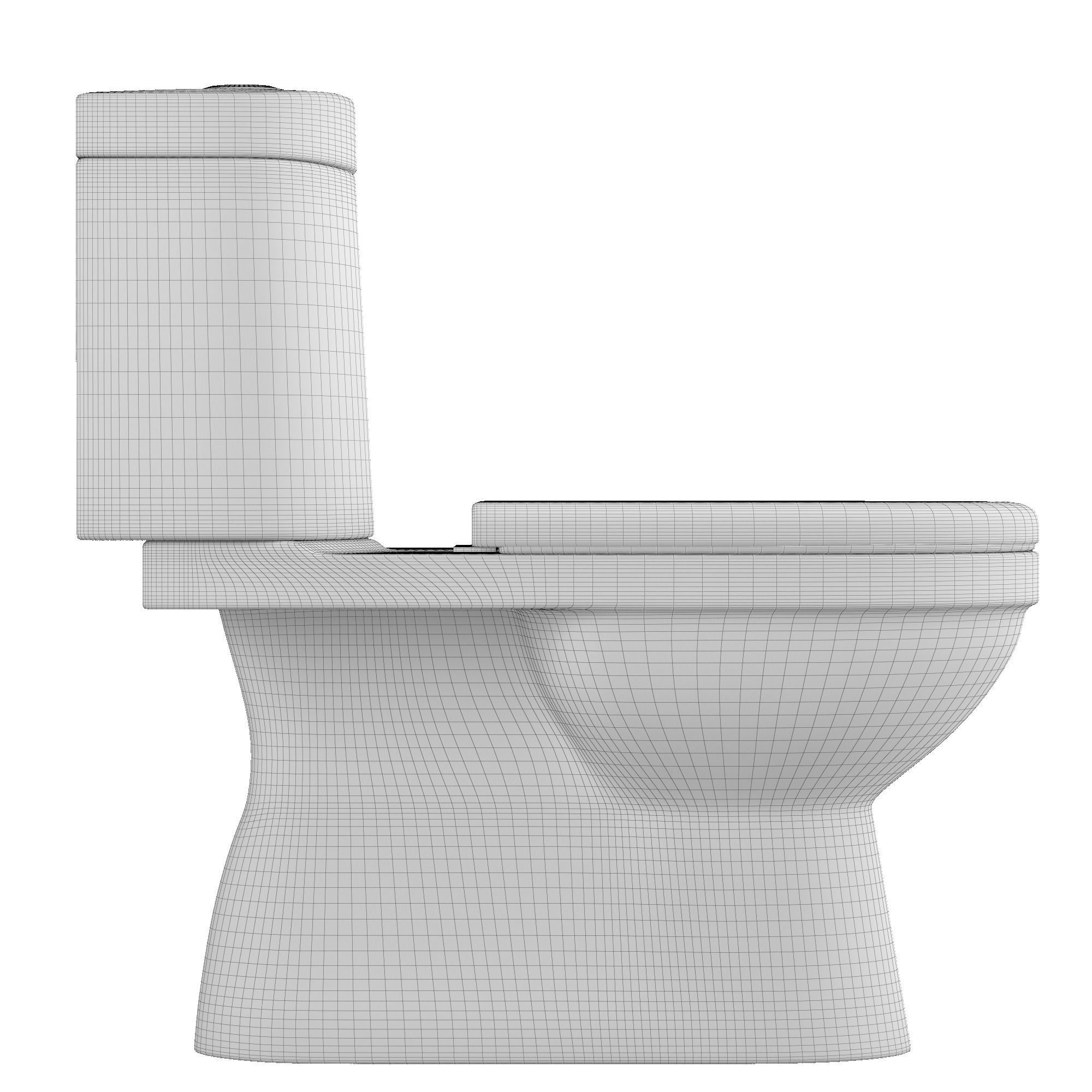Two piece EWC toilet 3D model Modeled in 3ds max 3D model | CGTrader