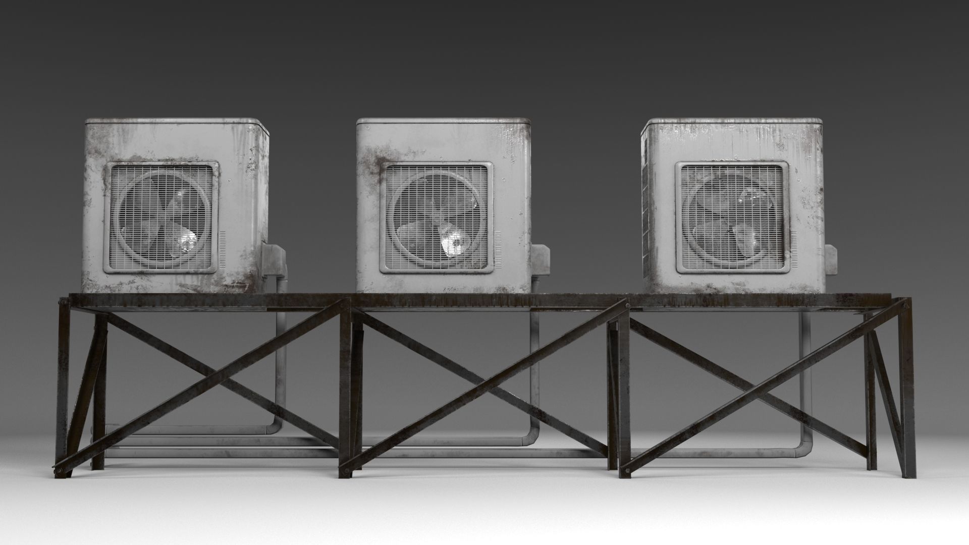 Air conditioner compressor unit free 3D model | CGTrader