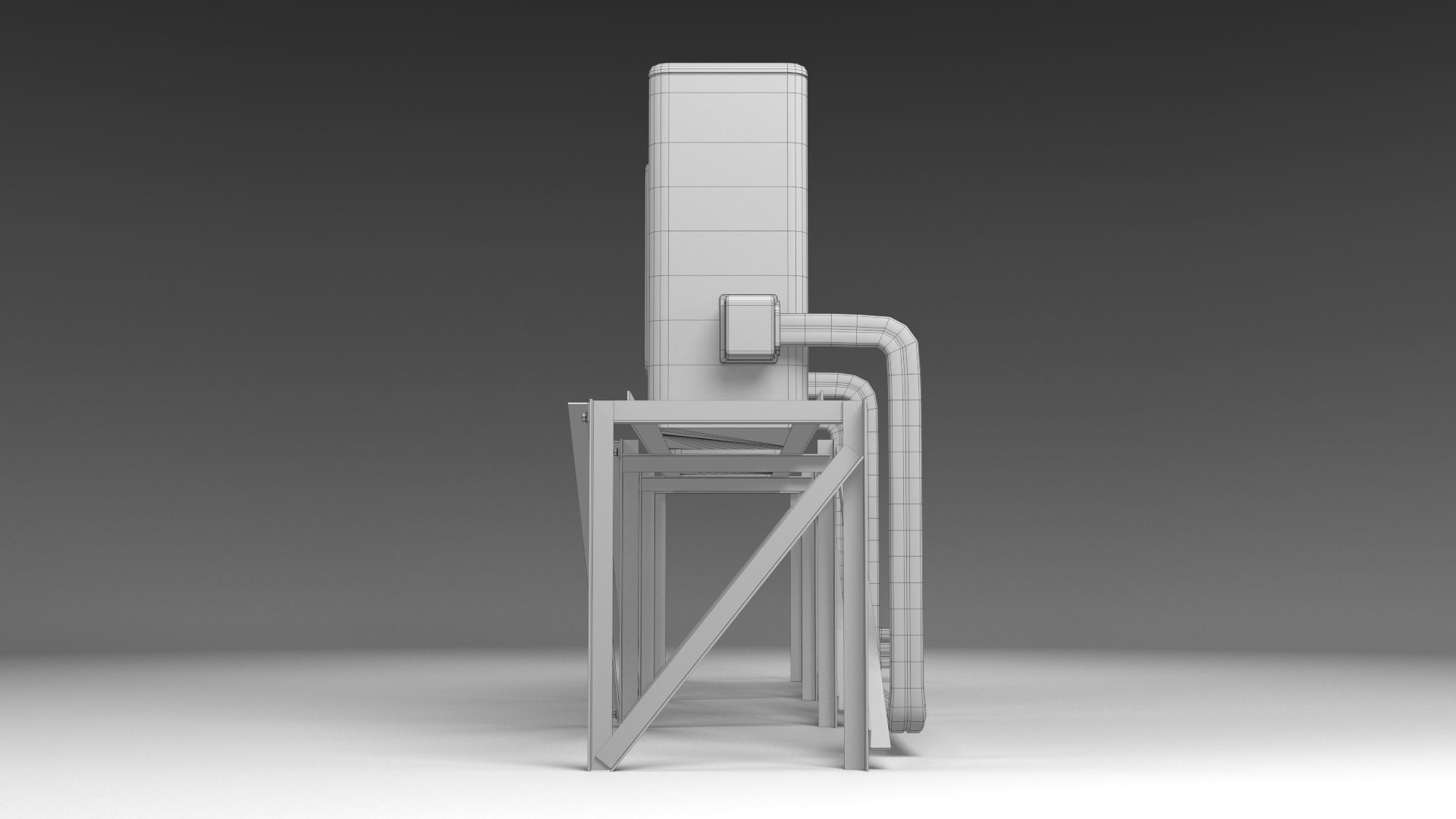 Air conditioner compressor unit free 3D model | CGTrader