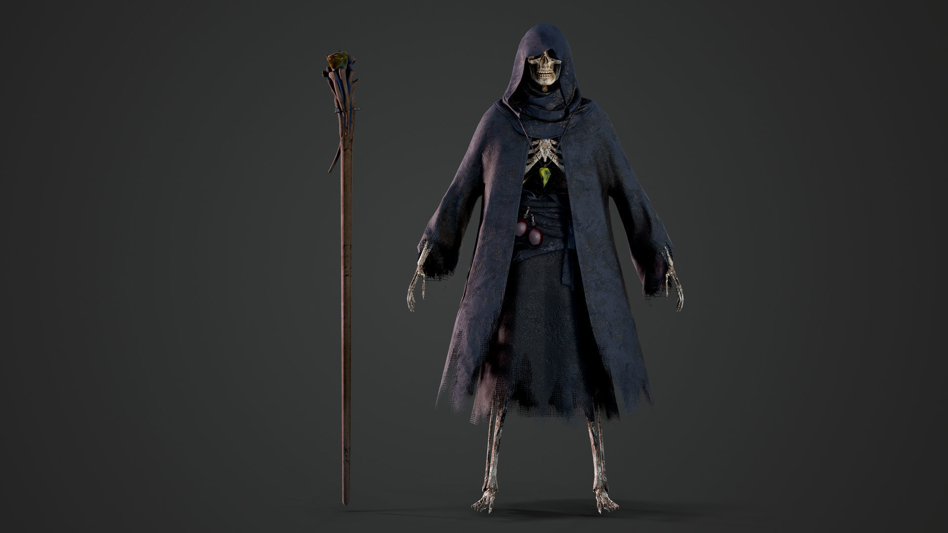 3D model Skeleton Mage - Game Ready VR / AR / low-poly rigged | CGTrader