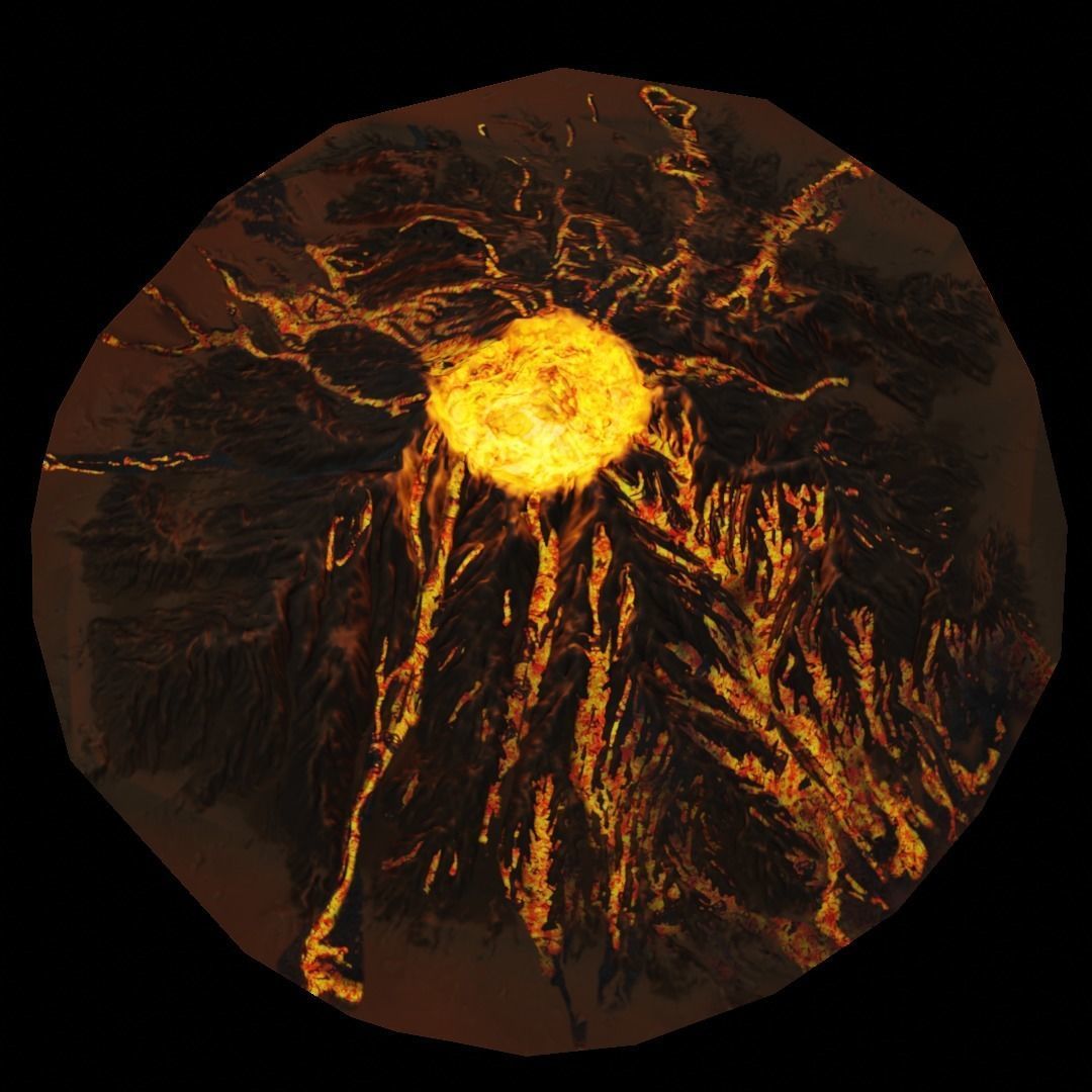 3D model Stylized PBR Low Poly Vulcano VR / AR / low-poly | CGTrader