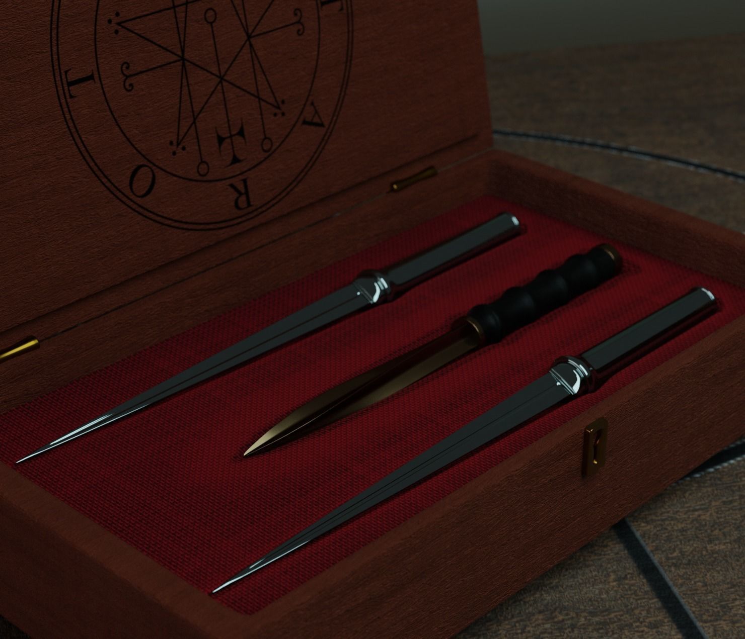 Angelic and Archangelic blade in a box free 3D model | CGTrader