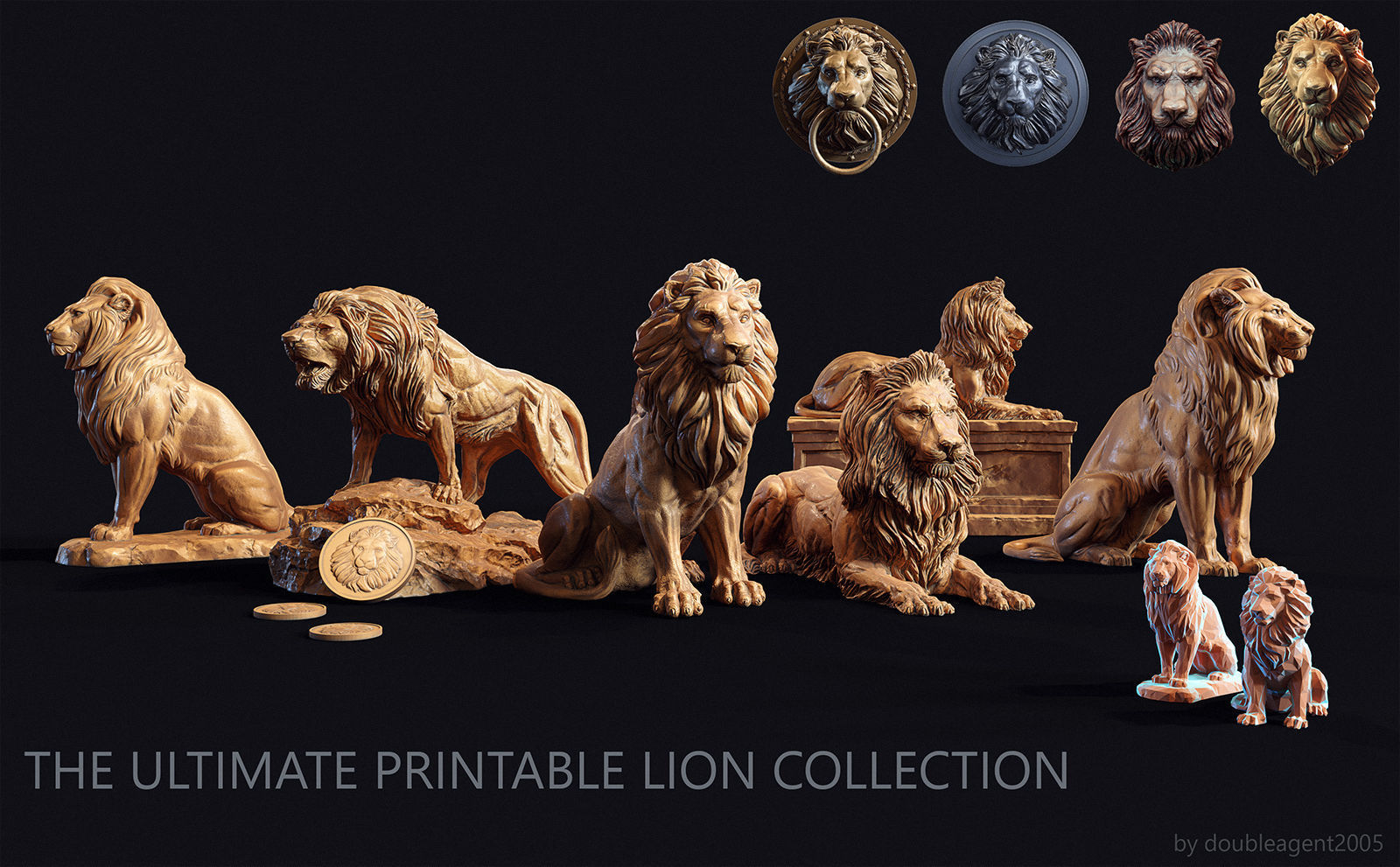 The Ultimate Printable Lion Collection by doubleagent2005 VR / AR / low ...
