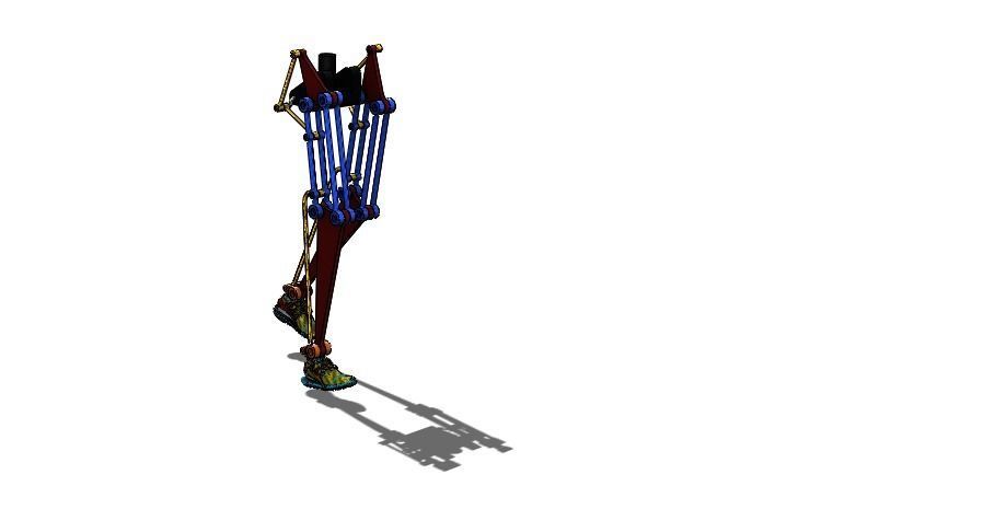 Humanoid Walking Mechanism 3D model 3D printable animated rigged | CGTrader