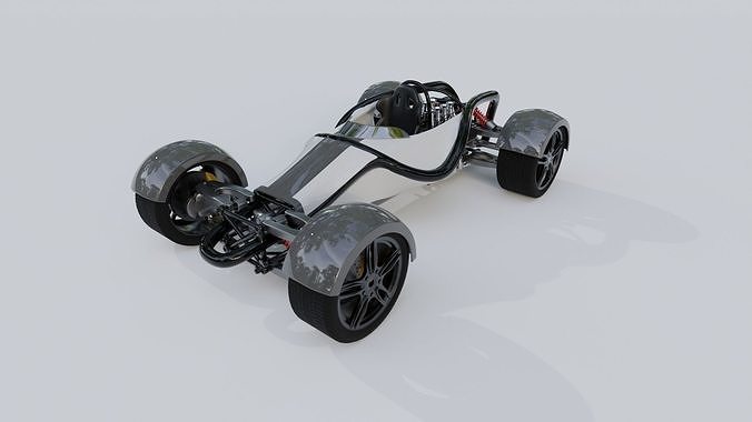 Car single place concept with v8 3D model | CGTrader