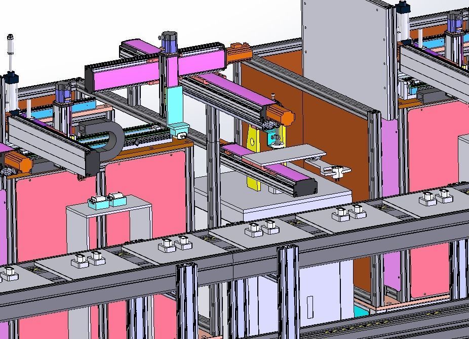 Mobile phone charger automatic assembly line 3D model | CGTrader