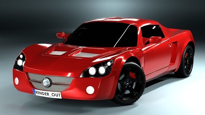 3D model Opel speedster sport car VR / AR / low-poly | CGTrader