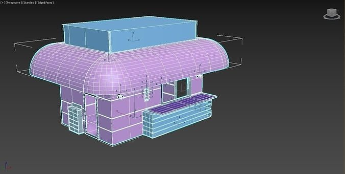 Kiosk building free 3D model | CGTrader