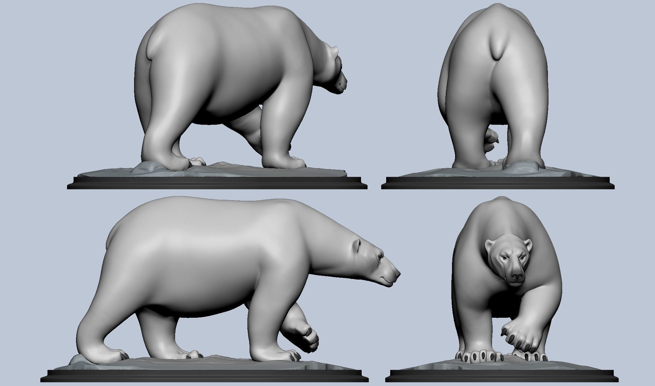 Polar Bear 3D model 3D printable | CGTrader