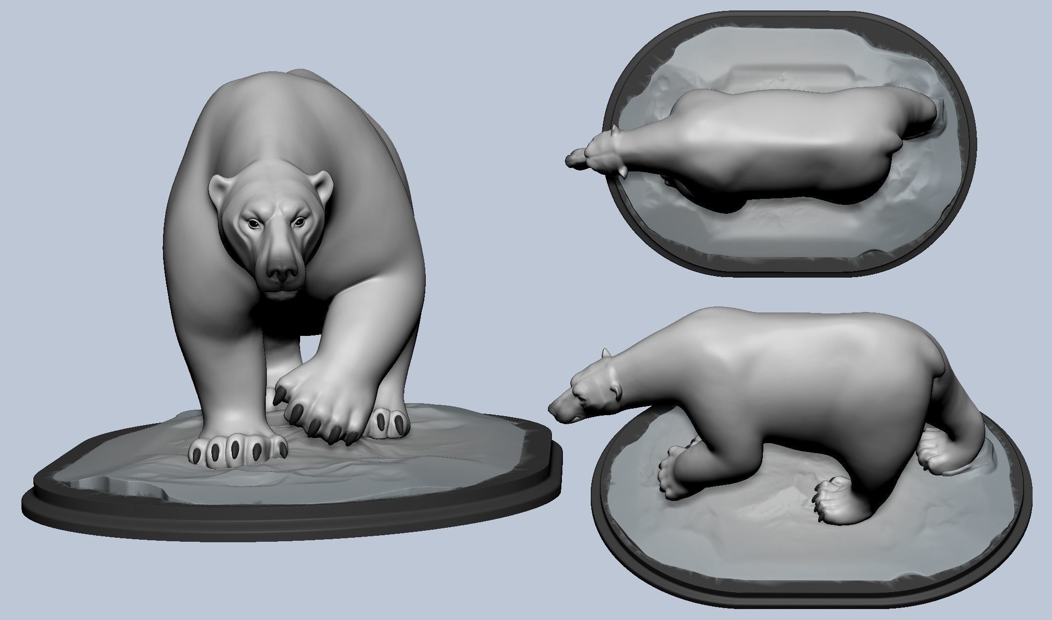 Polar Bear 3D model 3D printable | CGTrader