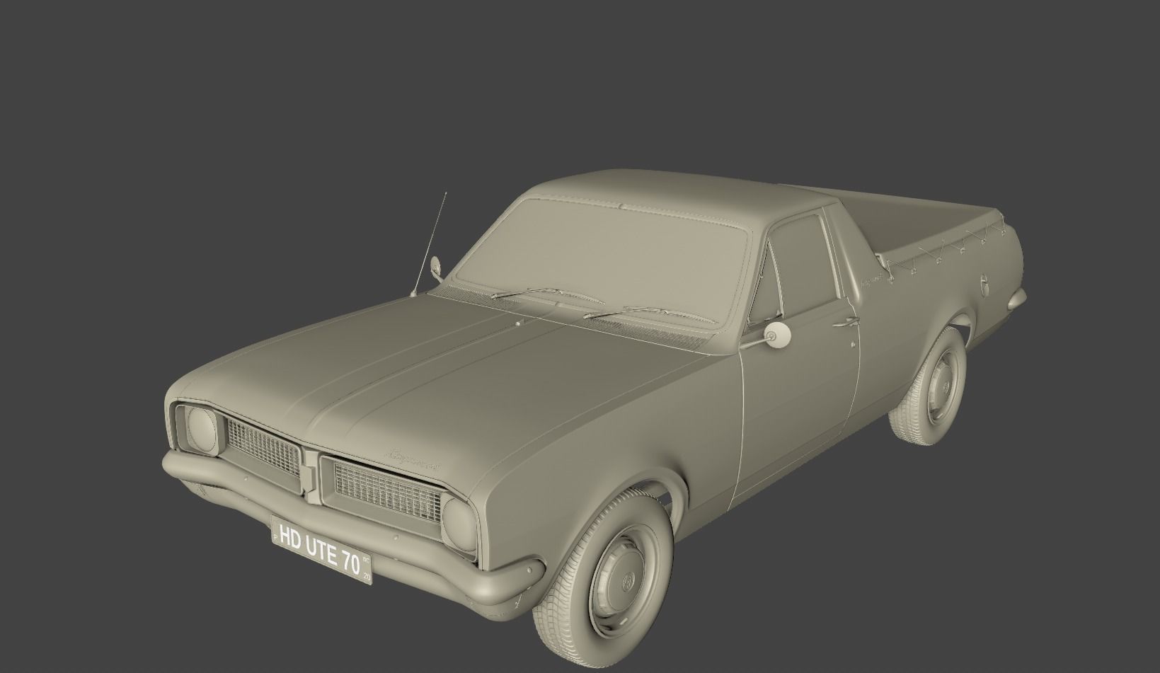 HOLDEN HG UTE KINGSWOOD 1970 3D model | CGTrader