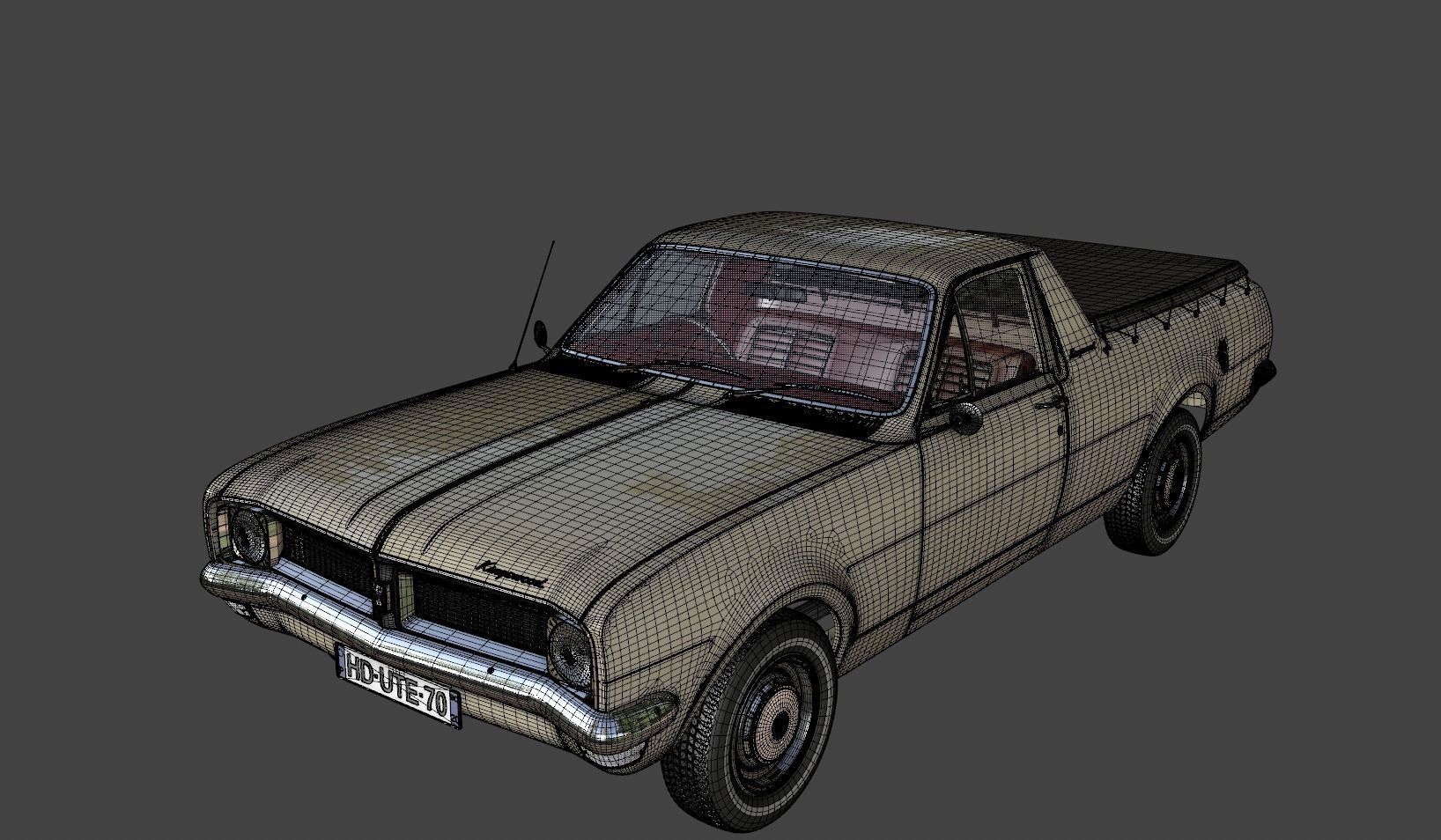 HOLDEN HG UTE KINGSWOOD 1970 3D model | CGTrader