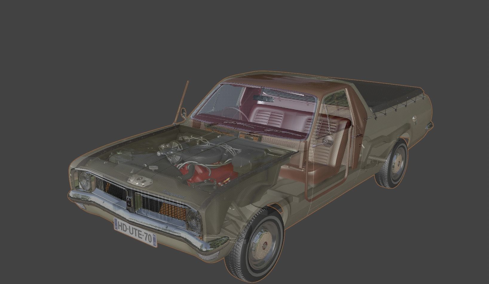 HOLDEN HG UTE KINGSWOOD 1970 3D model | CGTrader