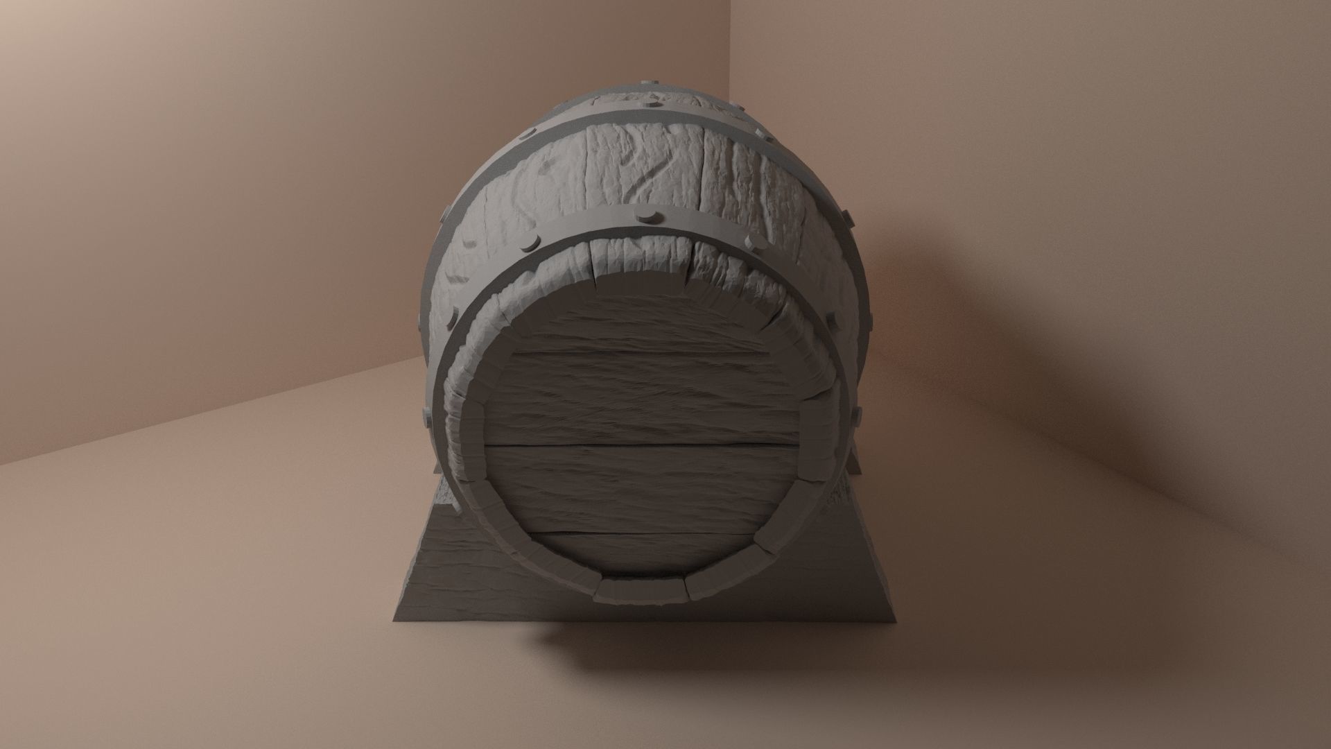 Medieval fantasy barrel 2 3D model 3D printable | CGTrader