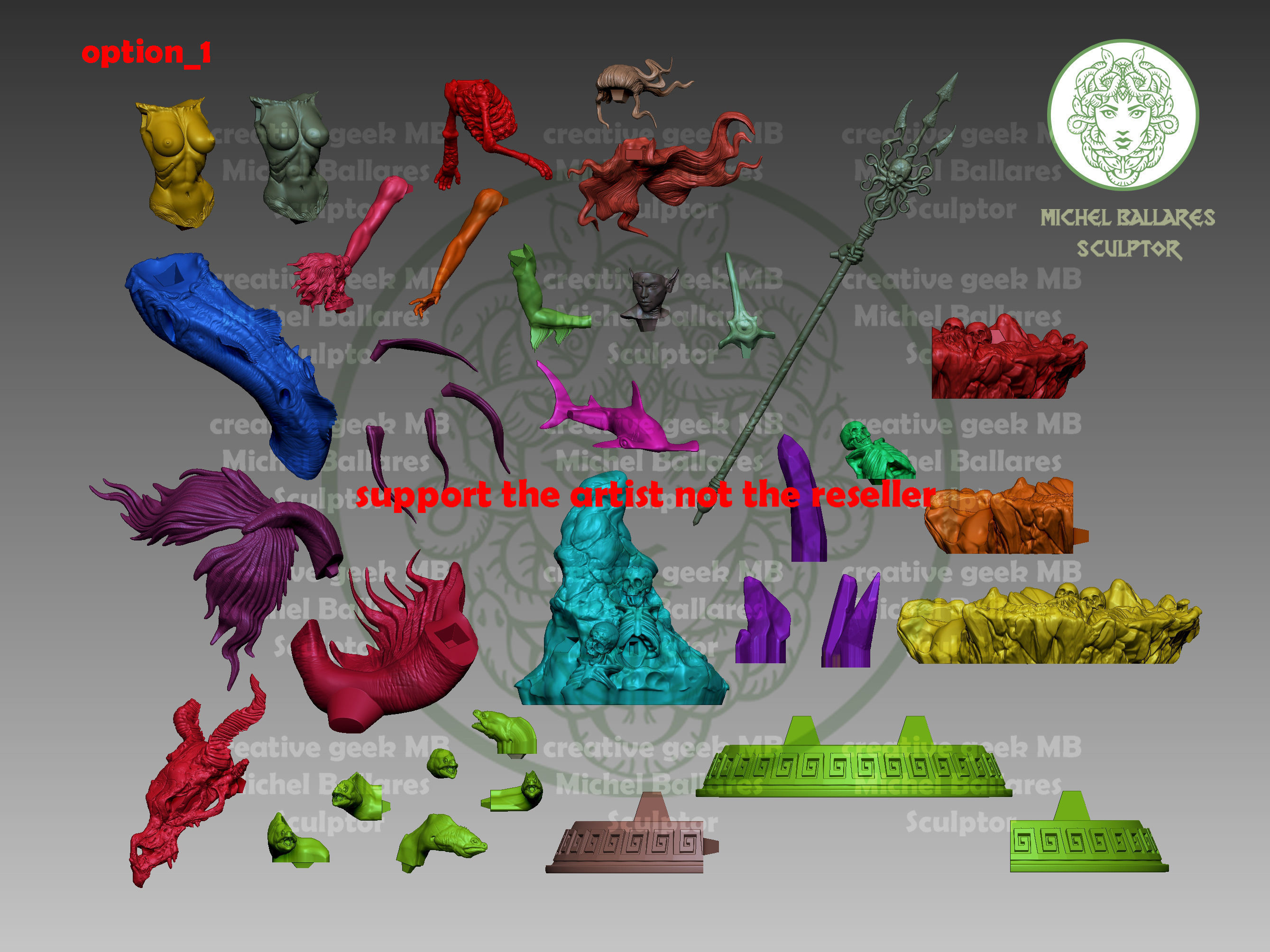 Mermaid by Creative Geek MB 3D model 3D printable | CGTrader